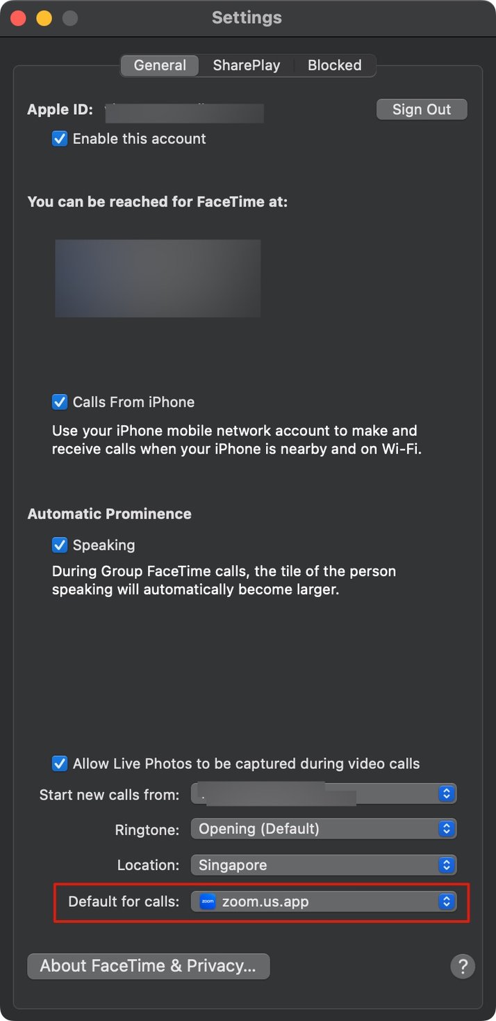 How to Configure Default Application Settings to Opening Phone Links